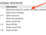 Eclipse Shortcut To Create New Java Class Stack Overflow