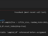 Python Local Variable Sampled Df Referenced Before Assignment