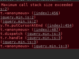 Javascript Js Jquery Rangeerror Maximum Call Stack Size Exceeded