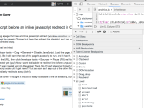 Break Javascript Before An Inline Javascript Redirect In Chrome Stack