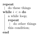 Macros Repeat Block Without Until Or Blank Line Using Algorithm2e