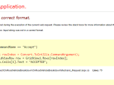 C Input String Was Not In A Correct Format Visual Studio 2017