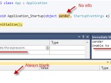 Debugging Visual Studio 2010 Suddently Locals Immediate Window And