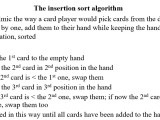 Insertion Sort Algorithm Insertion Sort Algorithm