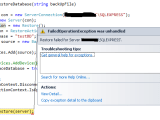 Sql Restore Sqlserver Database Using C Showing Error Stack Overflow