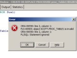 Oracle10g Unable To Execute Oracle Procedure In Plsql Developer