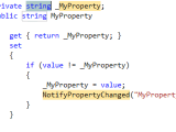 C Using A Code Snippet For Inotifypropertychanged Stack Overflow