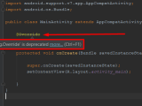 Android Warning Java Lang Override Is Deprecated Oncreate Method