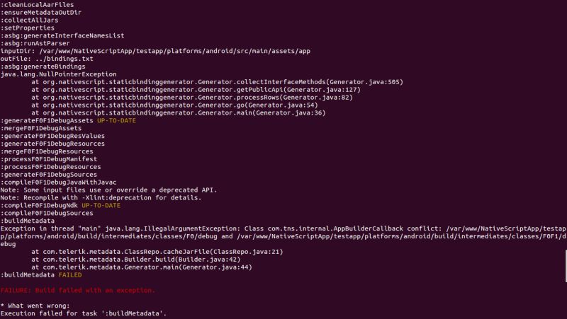 Build Failed While Trying Run Nativescript Template Package Issue - Mobile Abstract Backgrounds for Desktop
