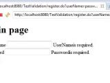 Java Struts Validation Username And Password Not Working Stack Overflow