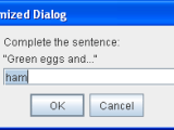Swing Java Dialog With Text And Button Stack Overflow