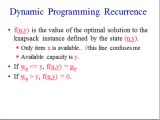 Algorithm Dynamic Programming And The 0 1 Knapsack Stack Overflow