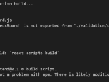 Javascript Reactjs Npm Run Build Throws Elifecycle Export Errors