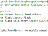 Flask I Have Installed Python Dotenv But Python Cannot Find It
