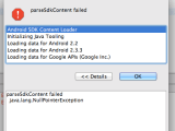 Error With Parsing Android Sdk Content And Initializing Java Tooling In