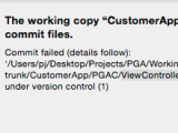 Ios Xcode 7 Svn Commit Failed Error What Do Do Stack Overflow