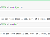 Python Numpy Dtype Object Very Slow Compared To Numpy Dtype Int