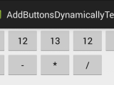 Android Dynamic Button Same Arithmatic Operator Displayed Again And