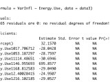 With Linear Regression R Treats Column As Many Coefficients Stack