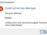 The Given Data Type Enum Contains Errors Mysql Stack Overflow