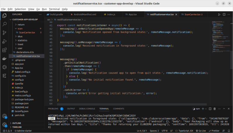 Android React Native Firebase Notification Crash Stack Overflow - Premium Nature Pattern - High Resolution