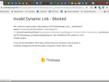 Firebase Getting Error Invalid Dynamic Link Blocked Error When