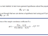 Hypothesis Testing For The Pearson Correlation Coefficient Cross