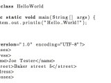 Listings Including Both Xml Code And Java Code In A Document Using