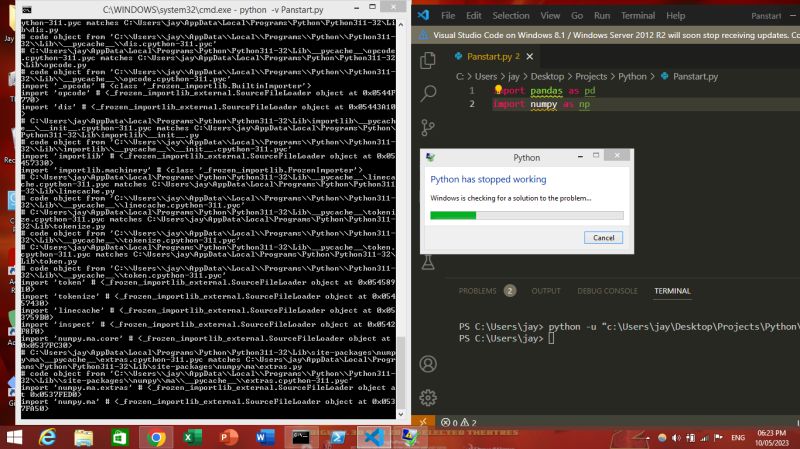 Pandas Crash While Importing In Python Stack Overflow - Best Minimal Illustrations in HD
