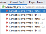 Java Cannot Resolve Symbol Error Android Studio Error Room