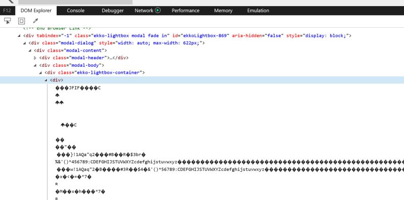 Javascript Bootstrap Ekkolightbox Showing Weird Characters Stack - Desktop City Photos for Desktop