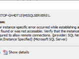 Connection Unable To Connect To Sql Server Error 26 Error Locating