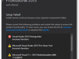 Installation Error While Installing Visual Studio 2013 Professional