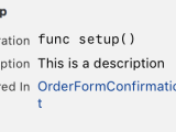 Ios Xcode Code Completion Custom Descriptions Stack Overflow