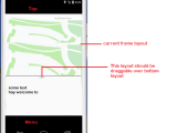 How To Show An Expandable Layout Over A Frame Layout In Android