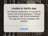 Iphone Not Being Able To Verify Apps Ask Different