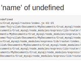 Node Js Crud Express Js With Mysql Issue Stack Overflow