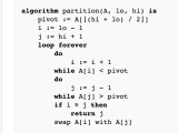 Algorithm Hoare Partition Scheme In Python Stack Overflow