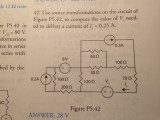 Linear Circuit Analysis Source Transformation Electrical Engineering