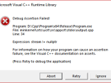 Windows Visual Studio Loadlibrary Debug Assertion Failed Stack