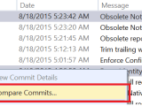 Diff Between Commits In Visual Studio 2015 Using Git Stack Overflow
