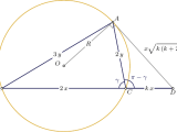 Geometry A Triangle Inside A Circle Mathematics Stack Exchange