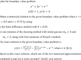 Ordinary Differential Equations Boundary Value Problem Using Shooting