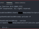 Python Visual Studio Code Anaconda Virtual Environment Specific