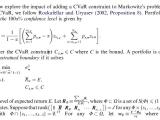 Portfolio Optimization With Portfolio Cvar Constraint Quantitative