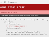 Java Play Framework Compile Error Expected But Found Stack