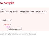 Reactjs React Parsing Error Unexpected Token Expected Stack
