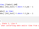 Conversion Of Varchar To Time Failed In Sql Server 2014 Stack Overflow