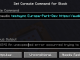 Java Minecraft Command Works In Console But Not In A Commandblock