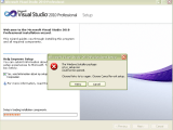 Installation Error While Installing Microsoft Visual Studio